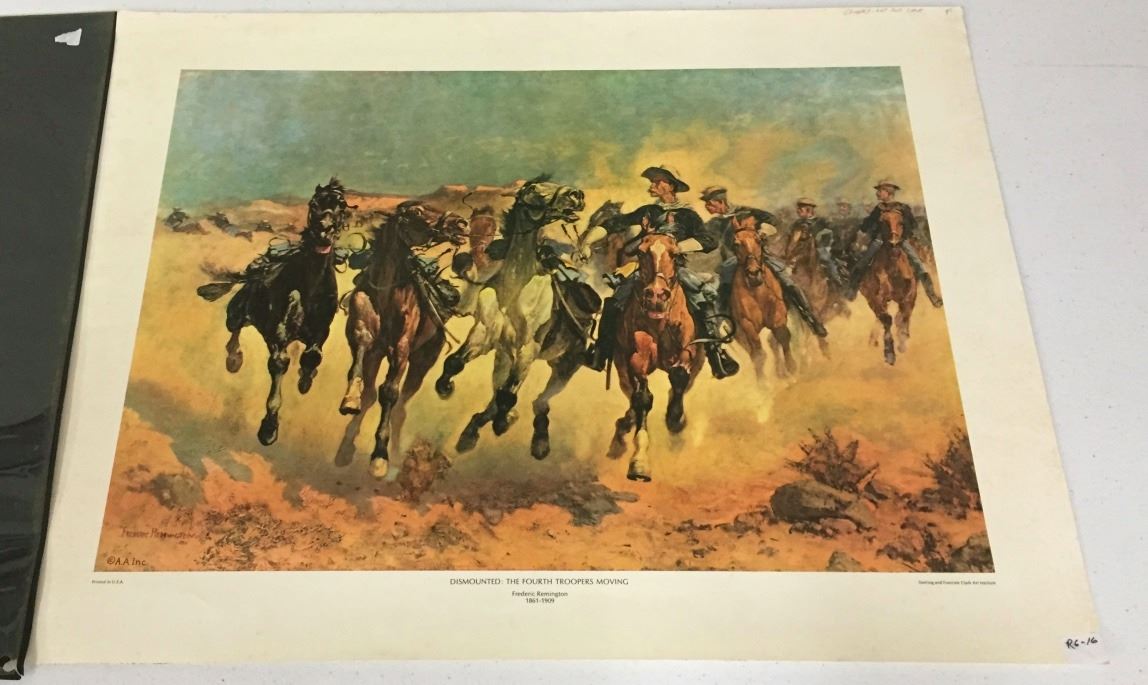Pair Of Old Frederick Remington Prints Pair Of Old Frederick Remington Prints