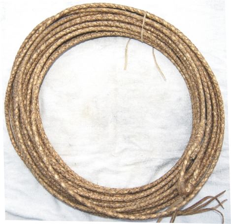 80 foot rawhide reata from Frein Ranch, Parkfield, CA