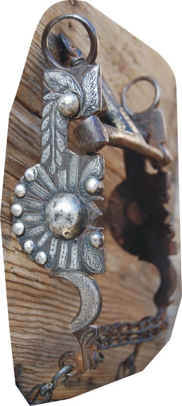 JJ Estrada 1880's silver inlaid spade