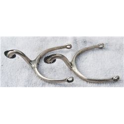 solid silver military style spurs
