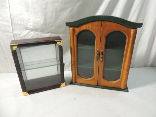 LOT TWO TRINKET DISPLAY SHADOW BOXES