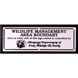 Montana Wildlife Management Area Boundary Sign