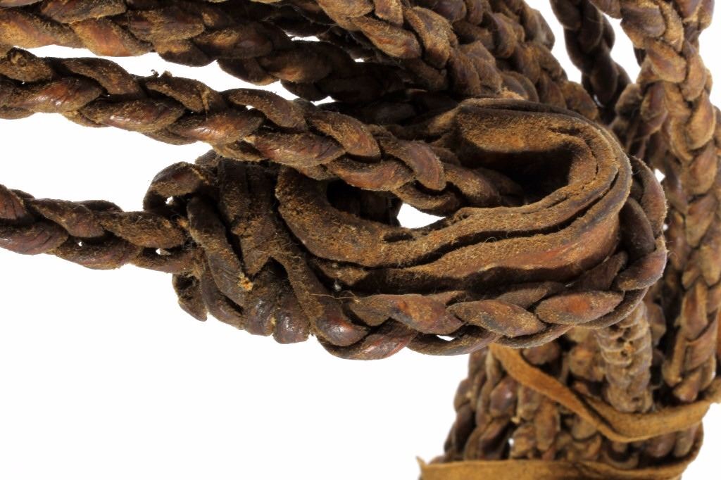 Montana Cowboy Braided Rawhide Riata 19th Century