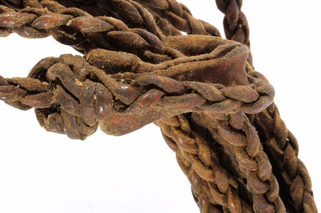 Montana Cowboy Braided Rawhide Riata 19th Century
