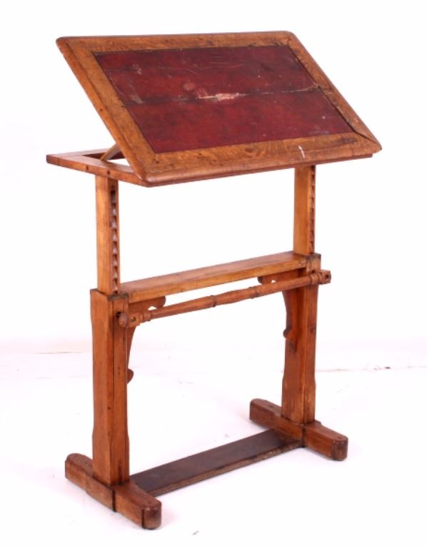 Antique Oak Drafting Table