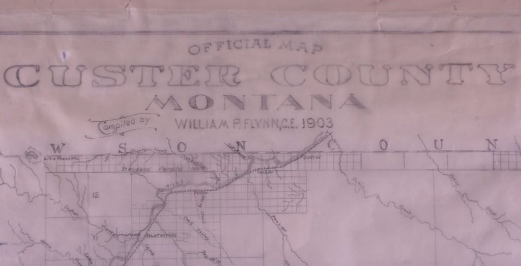 1903 Custer County Montana Map