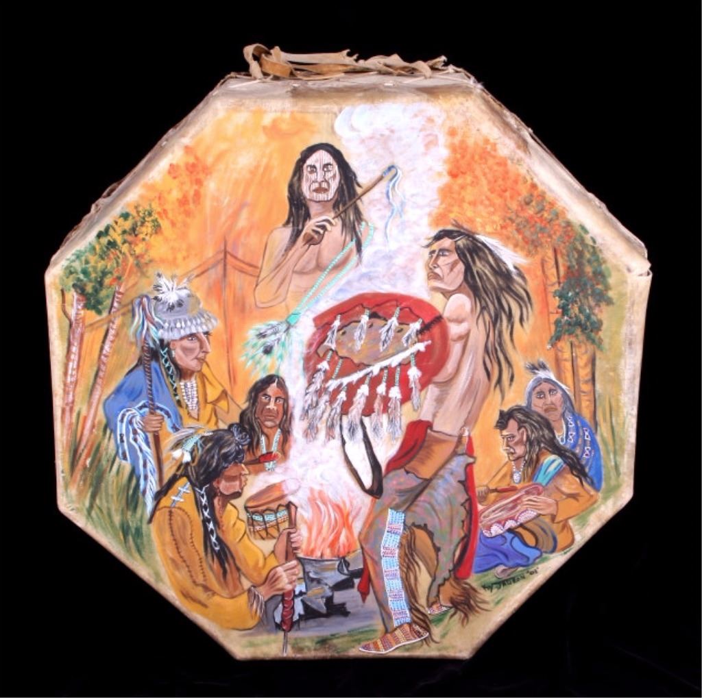 Montana Ceremonial Native American Pow Wow Drum