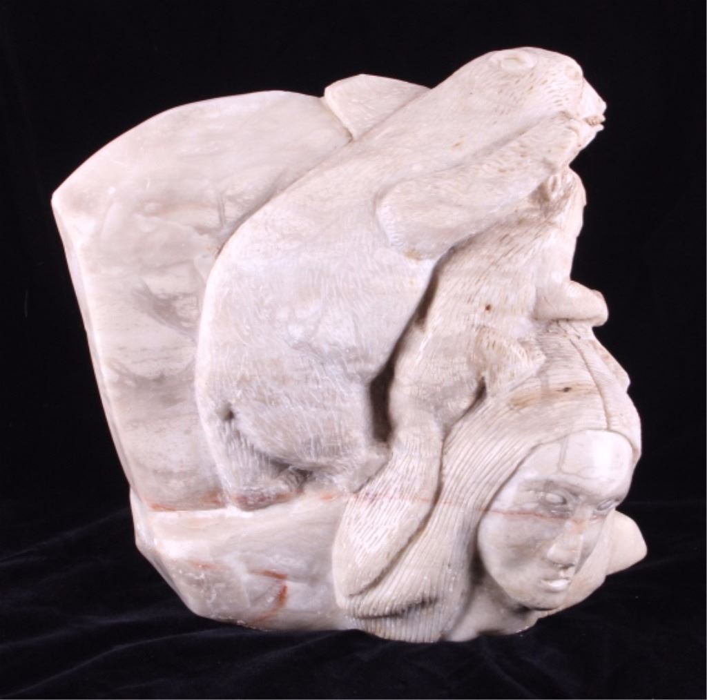 Native American Stone Carved Sculpture