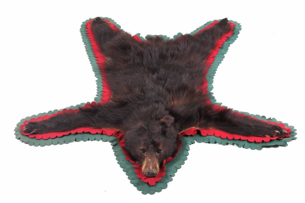 Cinnamon Black Bear Cub Rug RARE