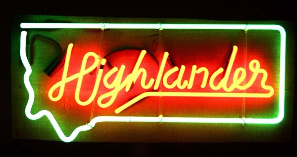 Highlander Beer Neon Sign