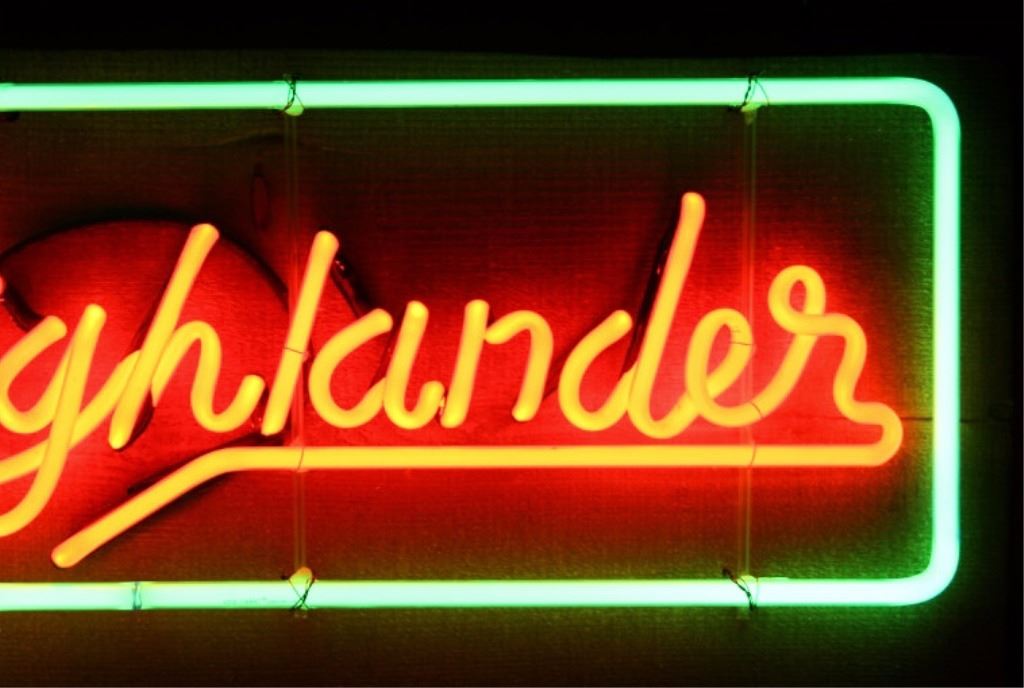 Highlander Beer Neon Sign
