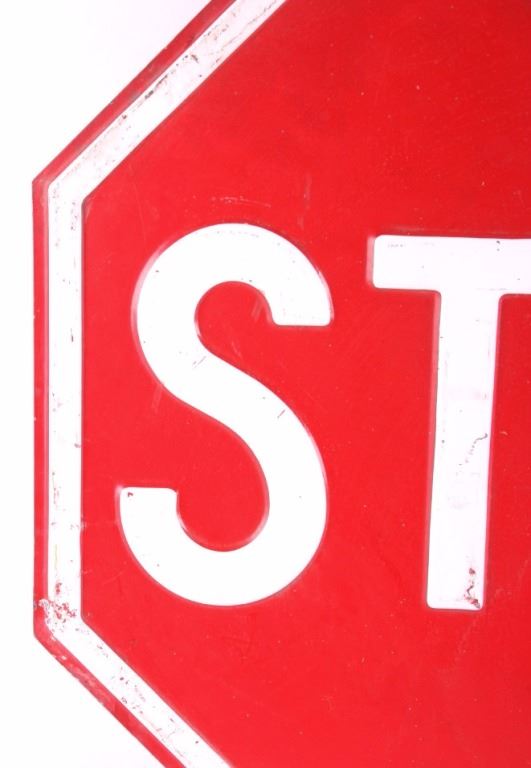 Early Montana Cast Iron Stop Sign