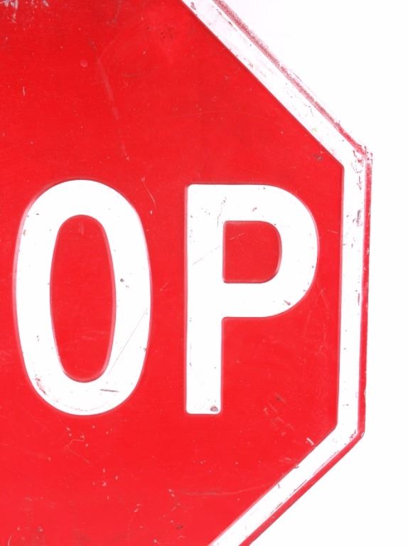 Early Montana Cast Iron Stop Sign