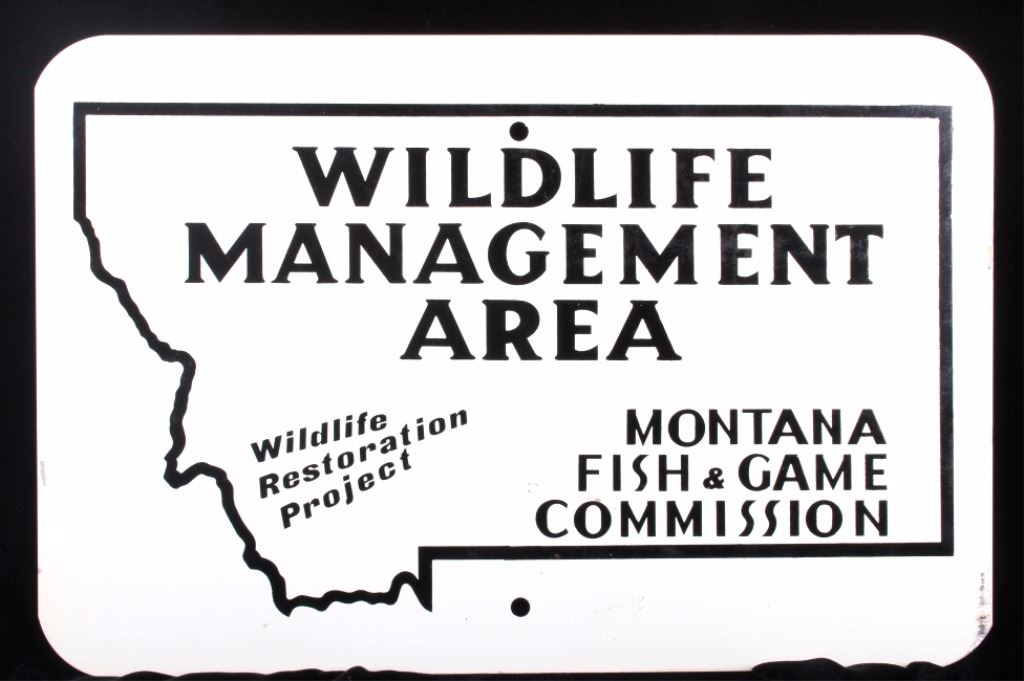 Montana Wildlife Management Area Sign