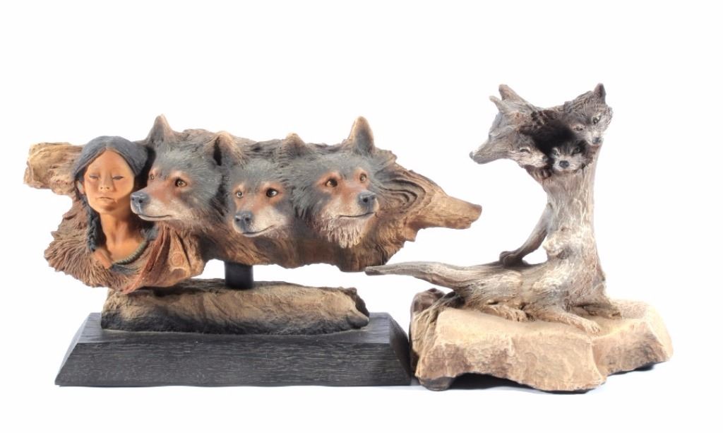 Wolf Sculptures by Rick Cain Limited Editions (2)