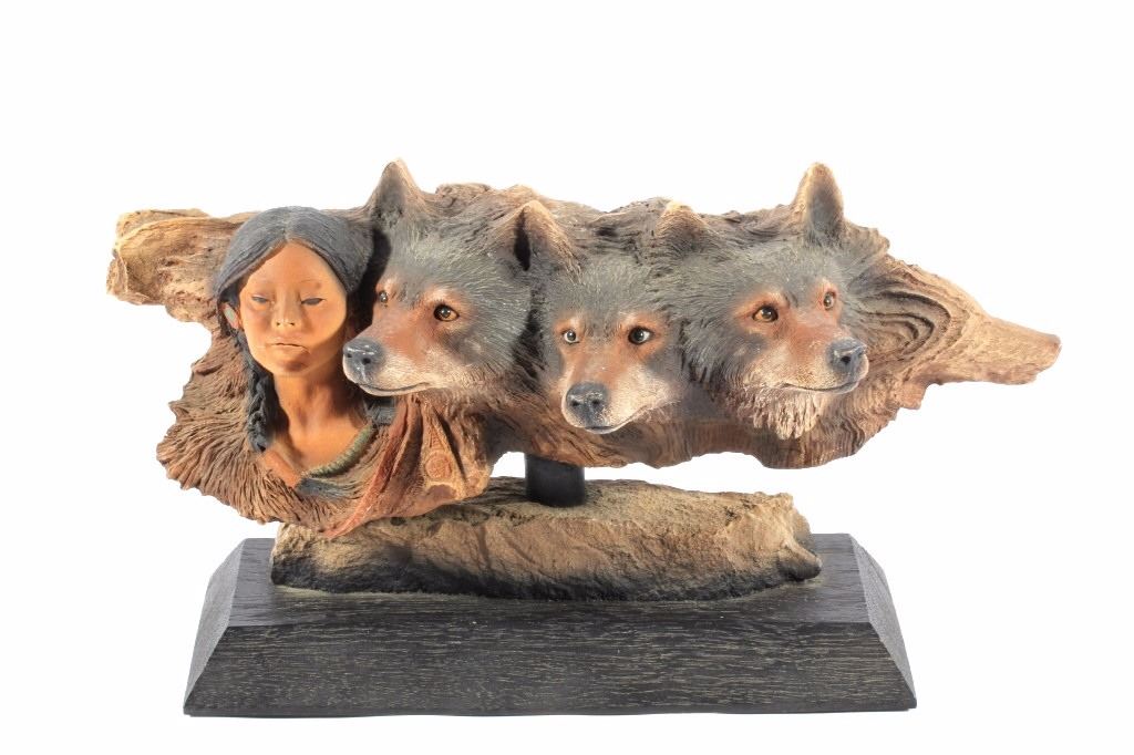 Wolf Sculptures by Rick Cain Limited Editions (2)