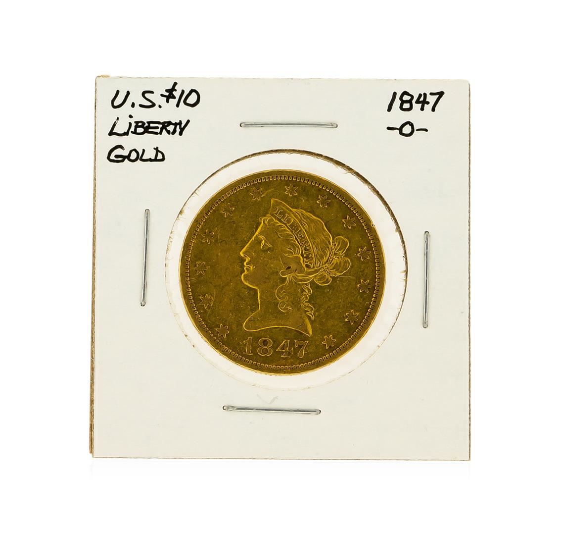 1847-O $10 Liberty Head Gold Eagle Coin
