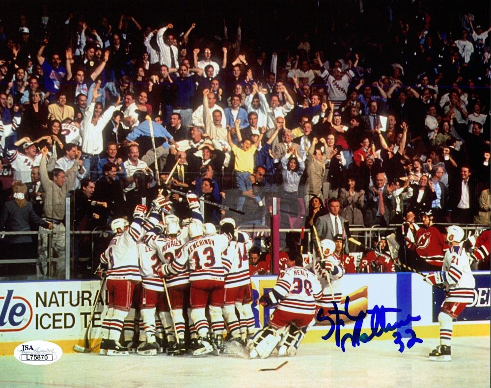 Stephane Matteau Signed Rangers 1994 Eastern Conference Finals Game 7 ...