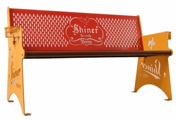 Shiner Beer Advertising Bench