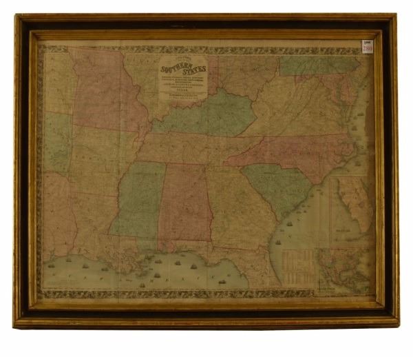 Colton's 1862 Map Of The Southern United States