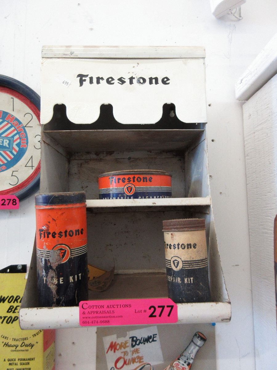 Vintage - Metal Firestone display unit