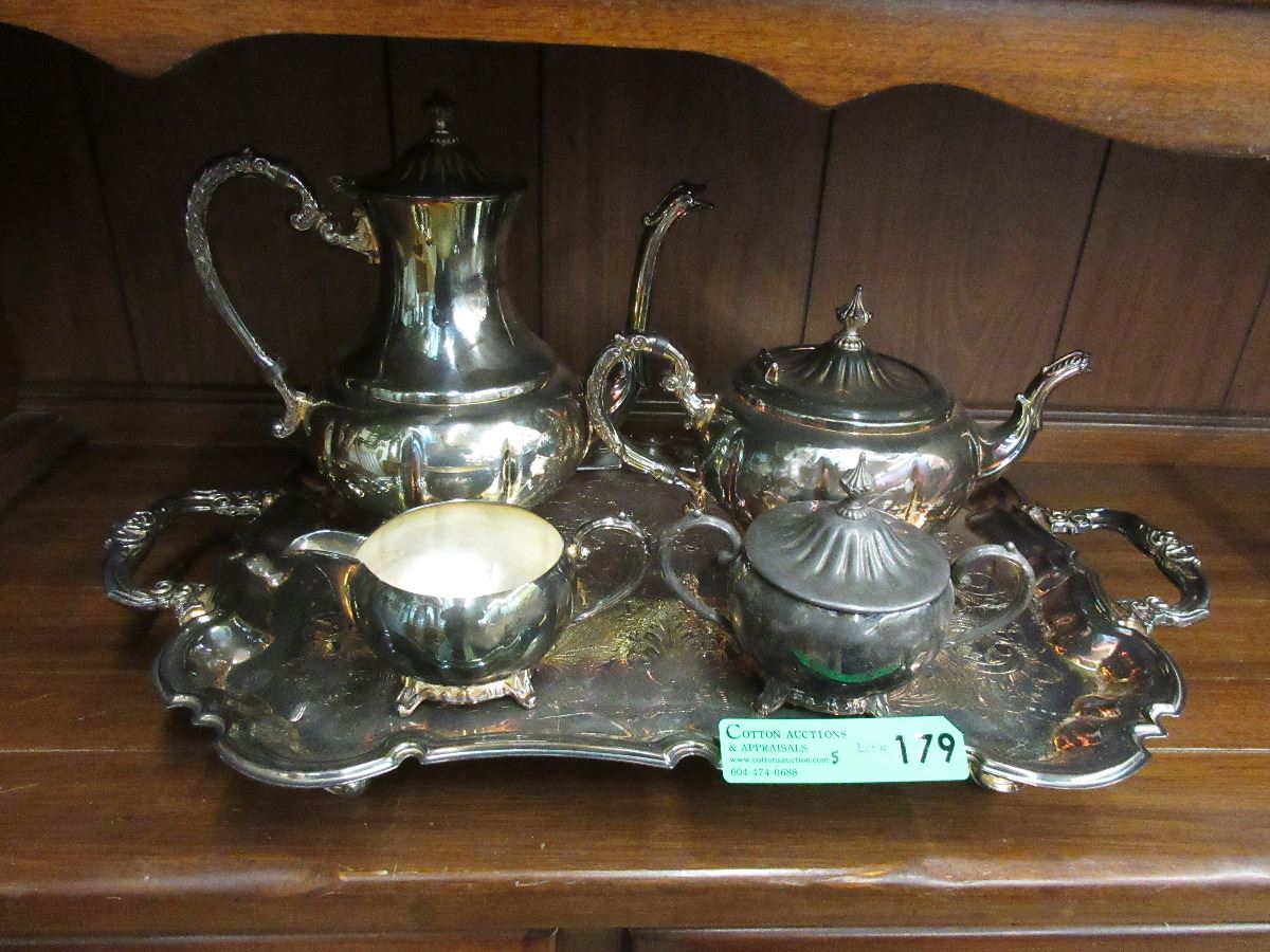 Silver plated WM.A Rogers Tea Set