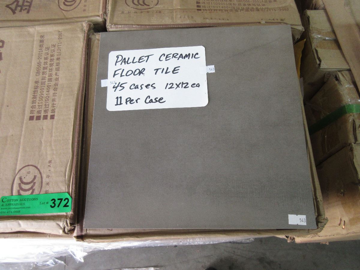 Pallet of ceramic floor tile