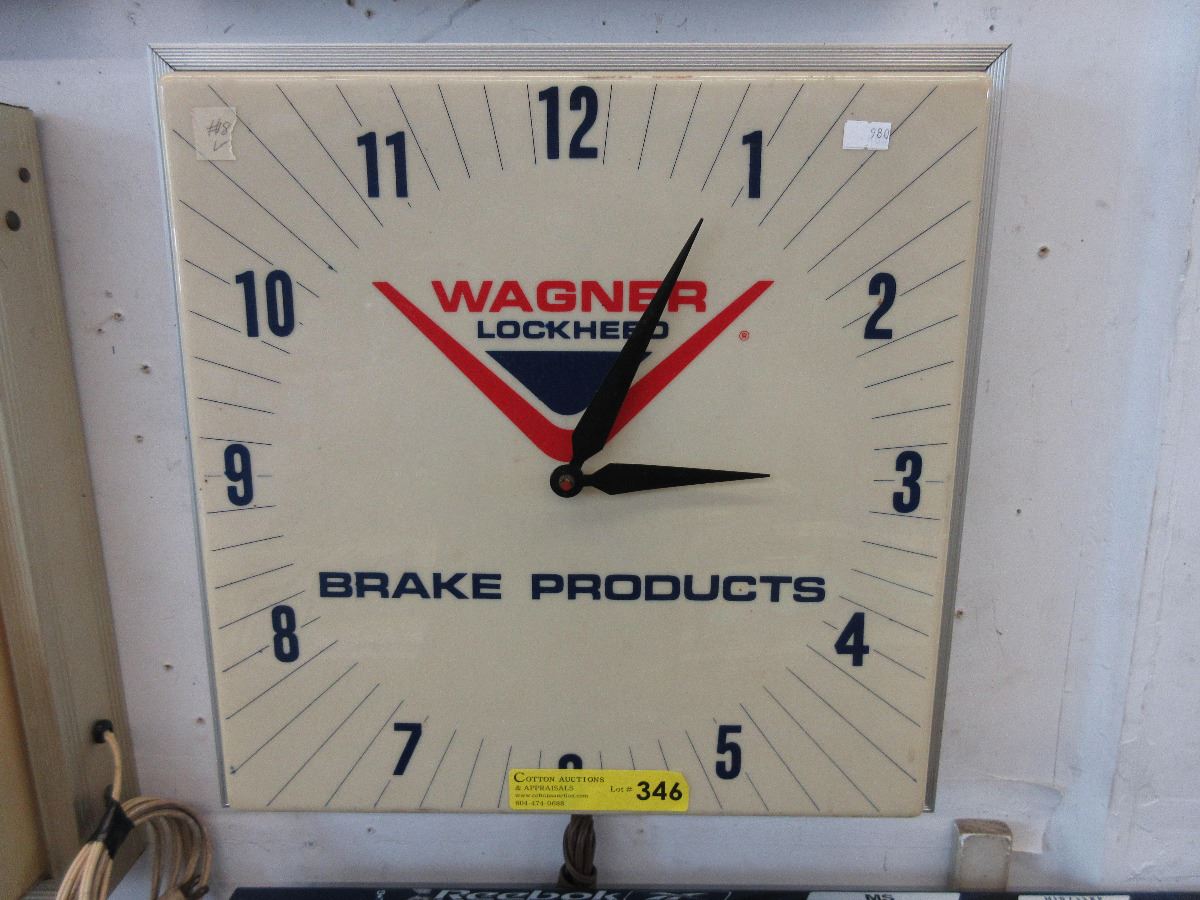 "Wagner Lockheed" electric advertising clock