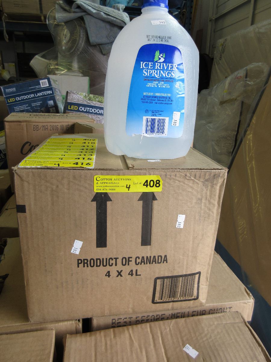 4 Cases of distilled water