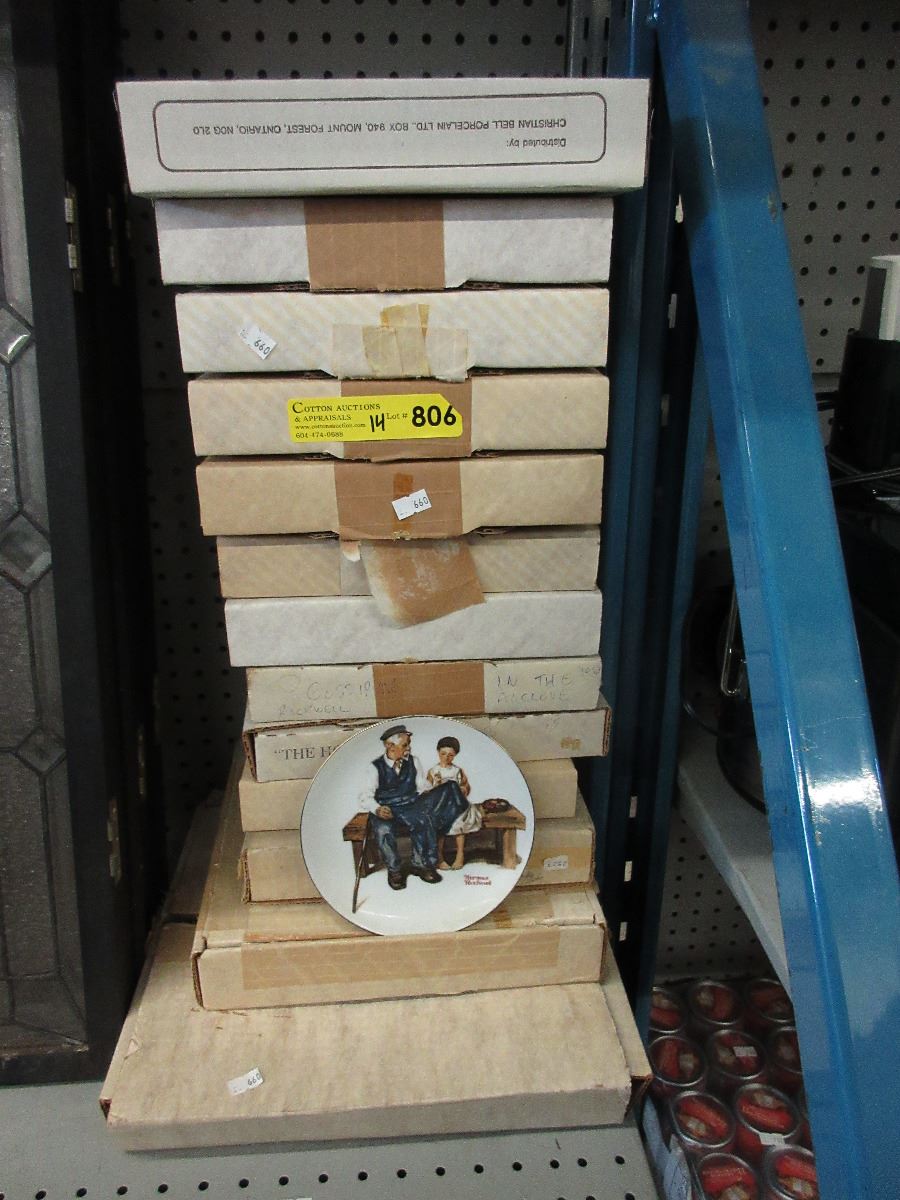 14 Collector plates with original boxes