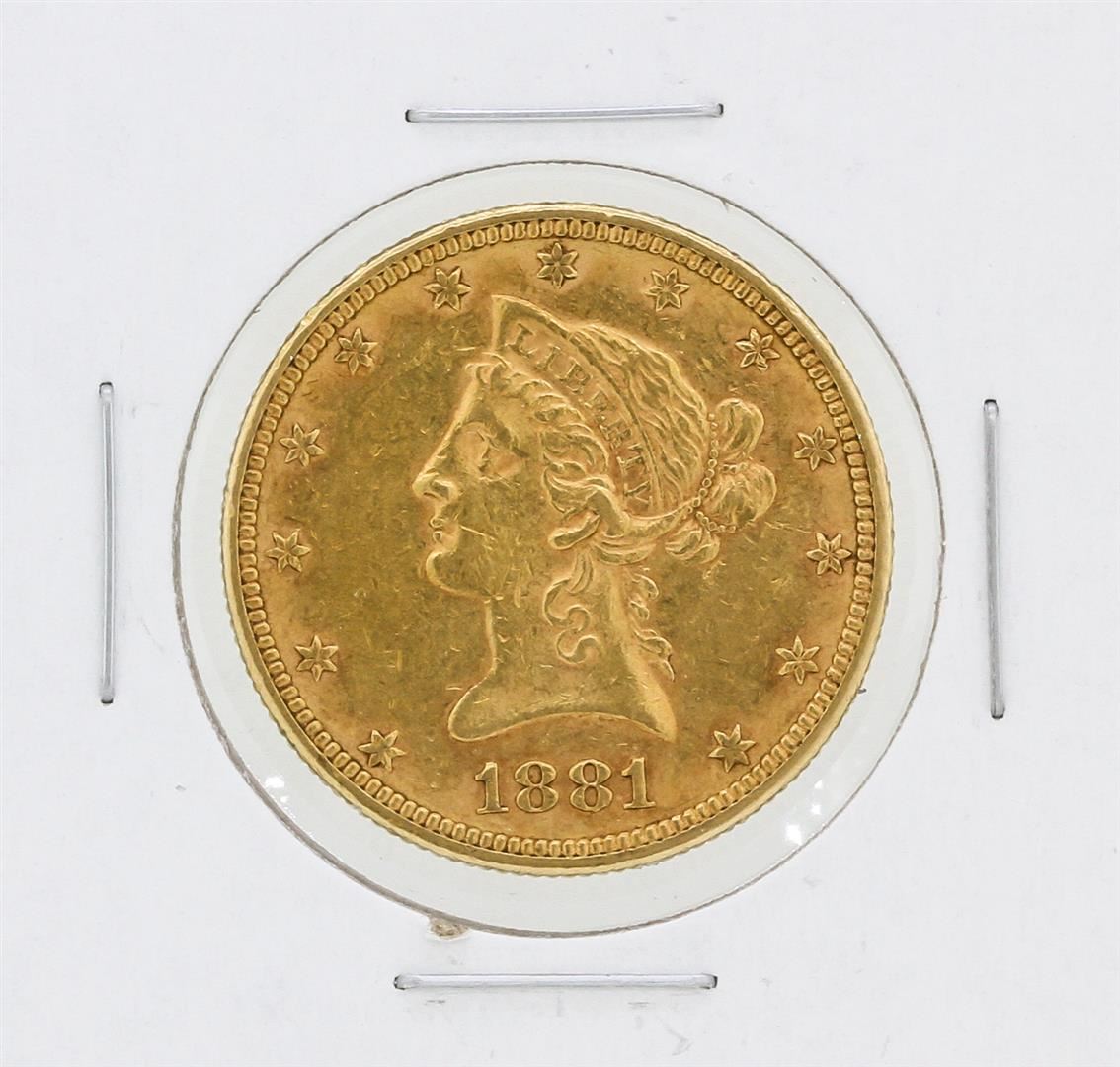 1881 $10 AU Liberty Head Eagle Gold Coin