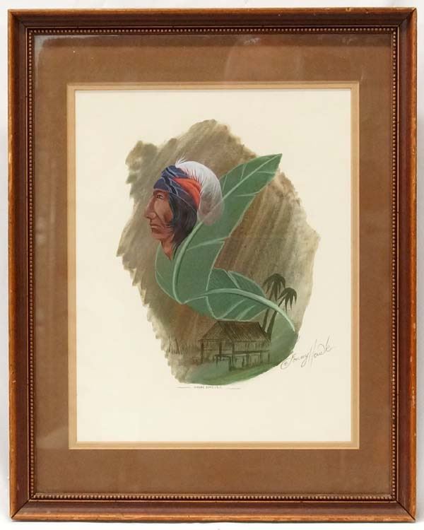 Original 1981 Native American Jonny Hawk Painting