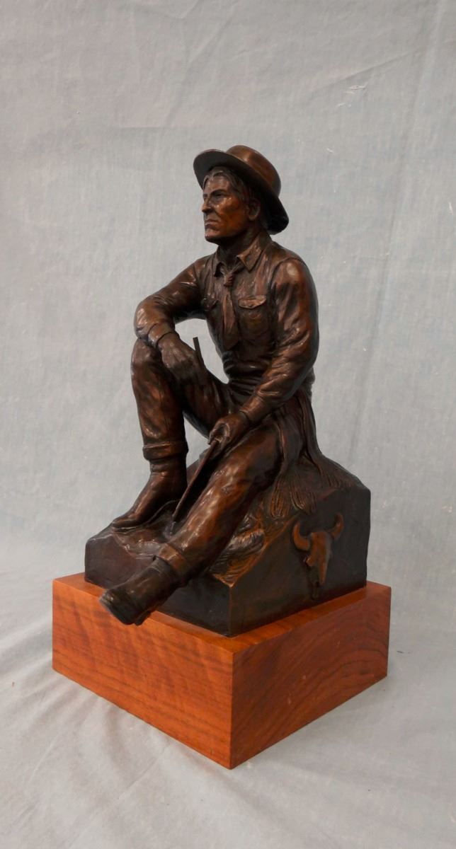 Terry J. Murphy, bronze sculpture, Charlie Russell, Word Painter, 8/10 ...