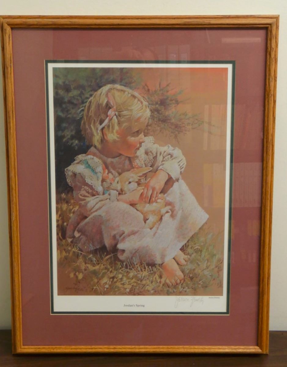 Jessica Zemsky, signed print, Jordan's Spring, 19" x 14", framed