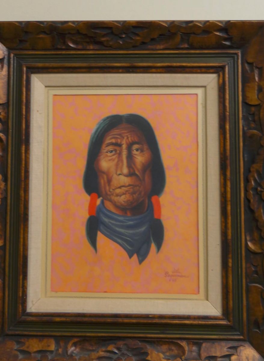 John Segesman, acrylic, Eagle Ribs, 13" x 10", framed