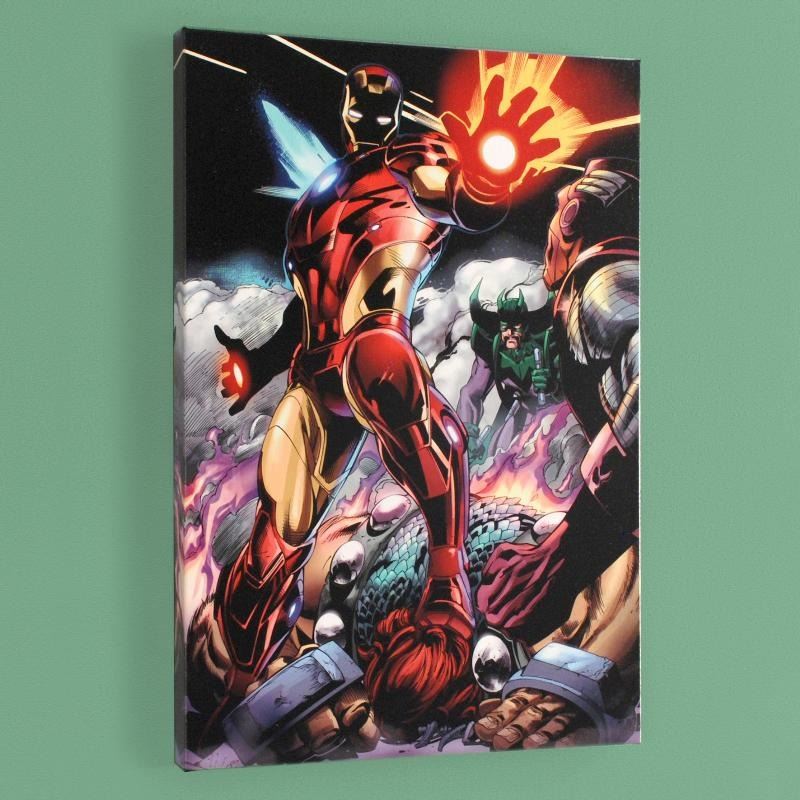 "Iron Man/Thor #2" Limited Edition Giclee on Canvas by Scot Eaton and ...