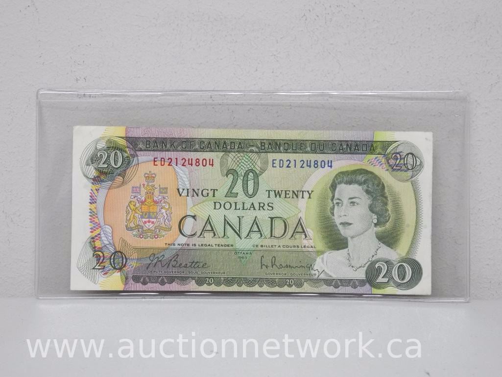 Bank of Canada $20.00 Note ED 1969 Beattie/Rasminsky