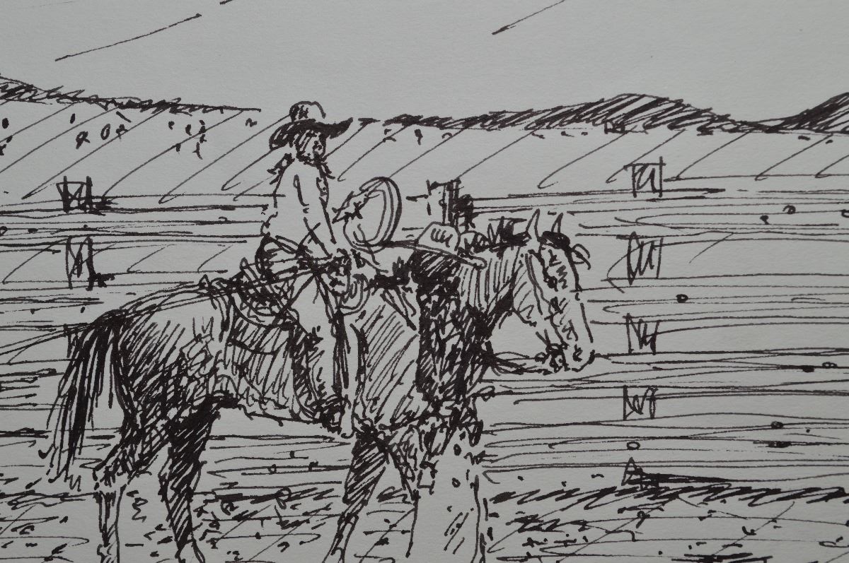 WESTERN PEN AND INK BY MARQUES