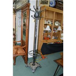 Cast vintage style coat tree with umbrella/stick stand and built in ...