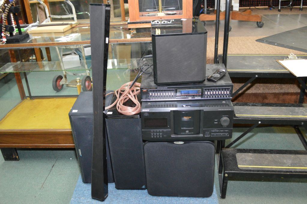 Sony megastorage 200 CD player, a Veldodyne surround system and a ...