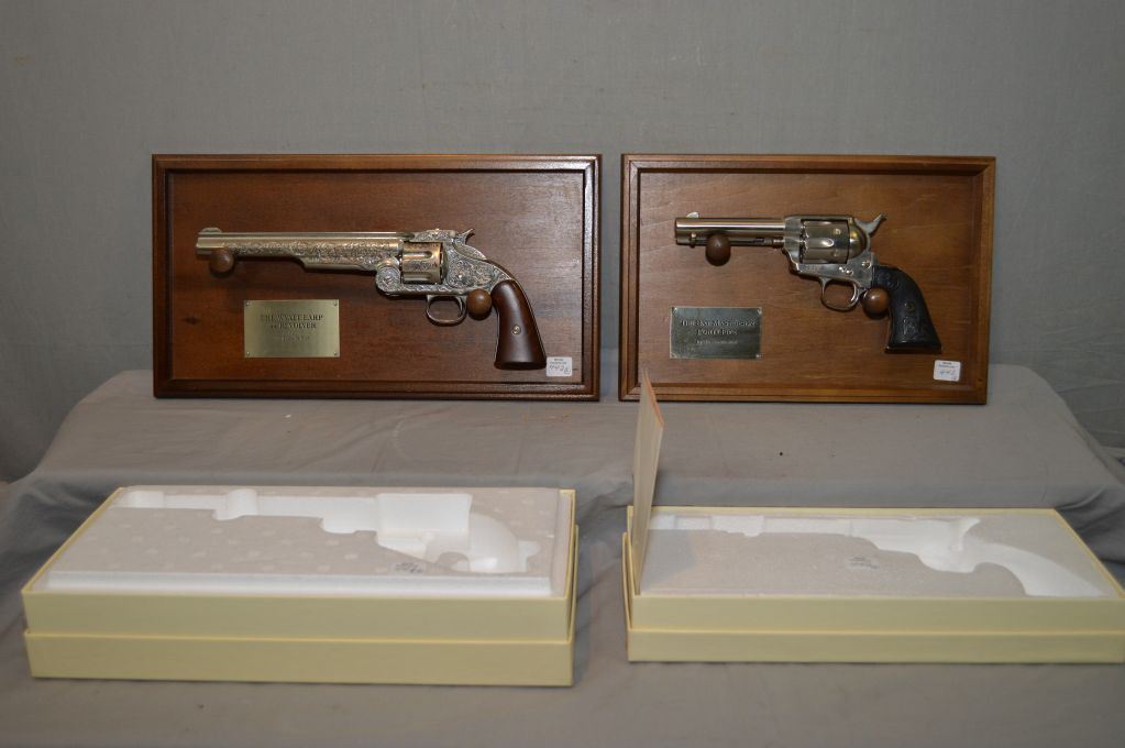 Franklin Mint "Bat Masterson Forty-Five" replica and a "Wyatt Earp .44 ...