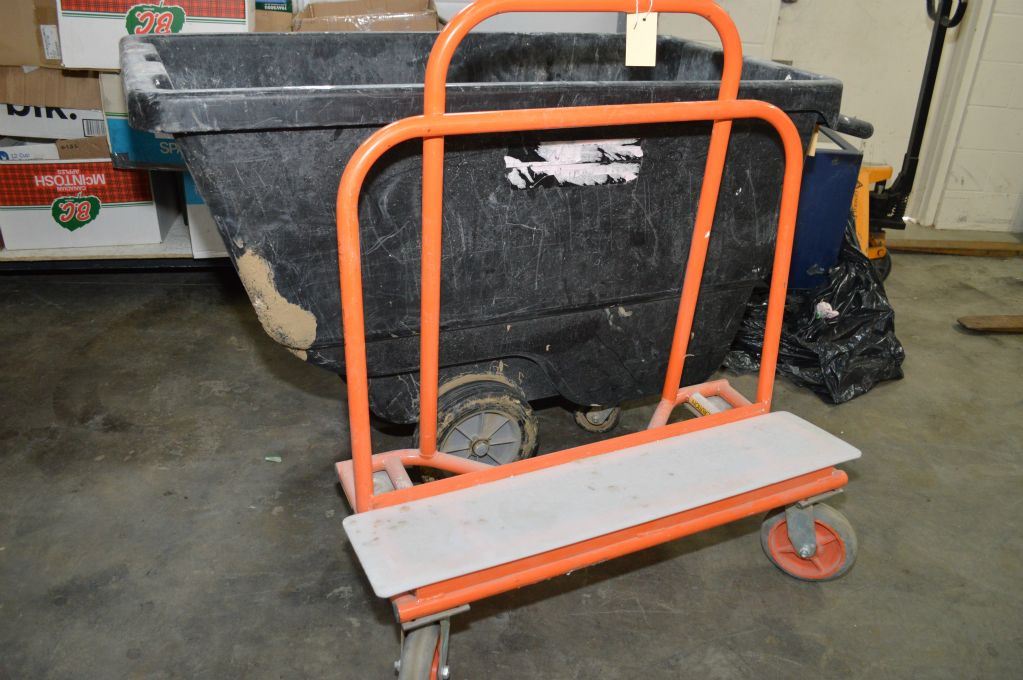 Large rolling scrap bin and a drywall cart