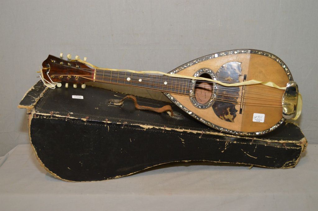 Vintage cased mandolin