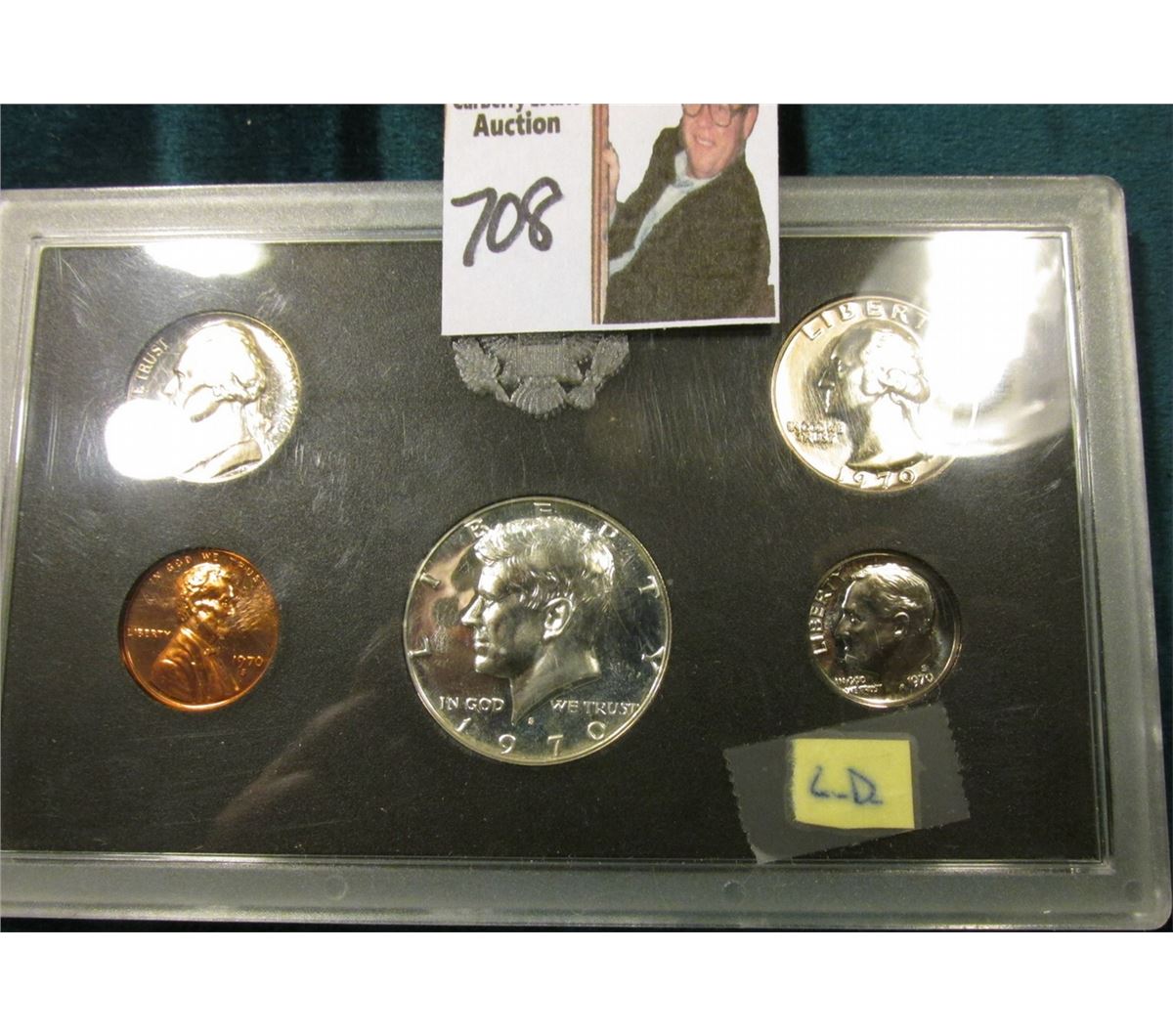 1970 S U.S. Silver Proof Set in hard plastic case as issued.