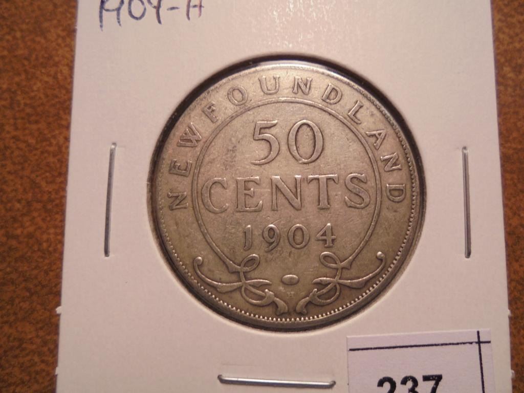 1904-H NEWFOUNDLAND SILVER 50 CENT