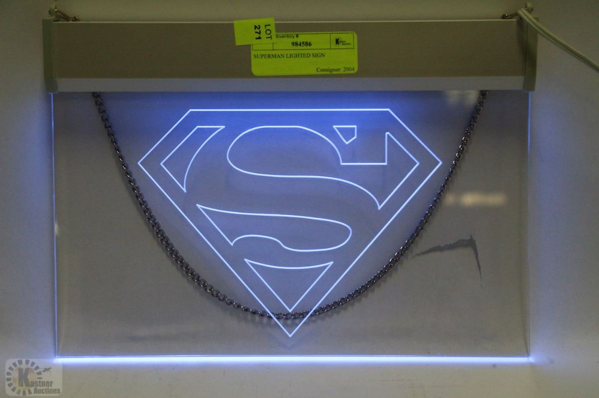 SUPERMAN LIGHTED SIGN
