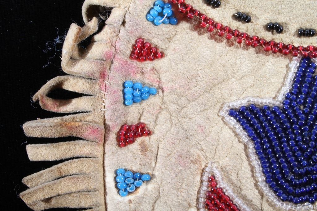 Early Cree Beaded Medicine Bag or Pouch