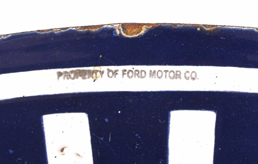 Genuine Ford Parts Double Side Porcelain Sign 1930