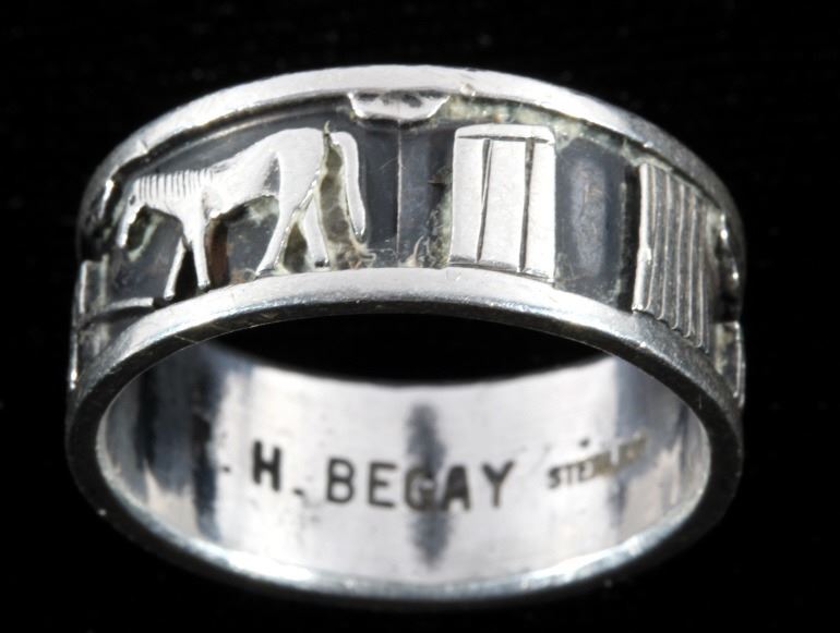 Navajo Storyteller Sterling Ring by R.H. Begay