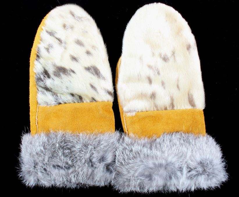 Eskimo Inuit Seal Fur Gloves & Stuffed Seals